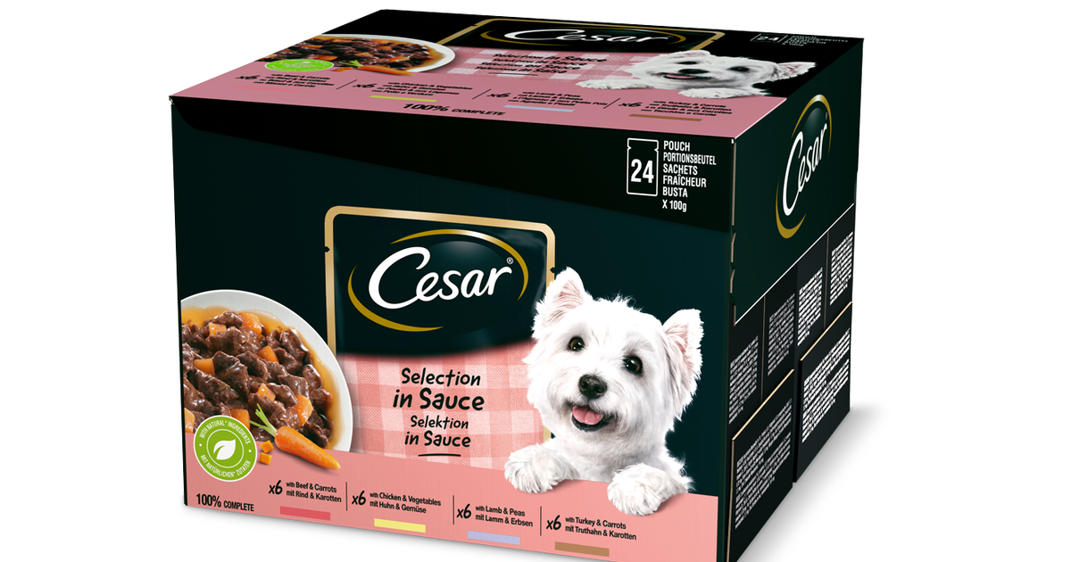 Cesar Dog Adult Selezione in Salsa 24x100 gr| L'Isola dei Tesori