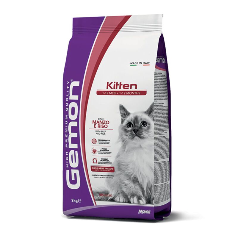 Gemon Cat Kitten con Manzo e Riso 2 kg | L'Isola dei Tesori