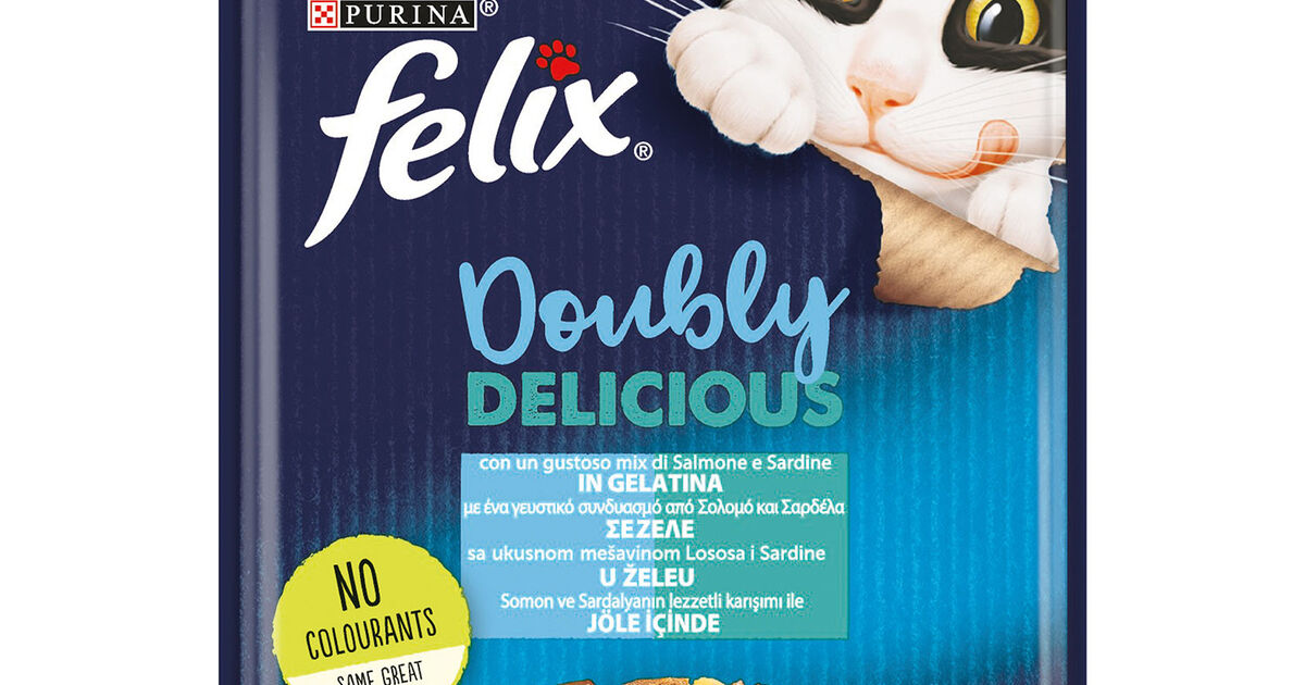 Felix Doubly Delicious con Sardine e Salmone in gelatina 85 gr |L'Isola ...