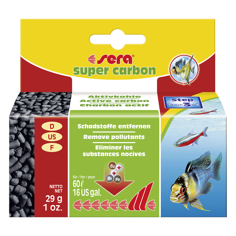 Sera Super Carbon carbone attivo per Acquari 29gr | L'Isola dei Tesori