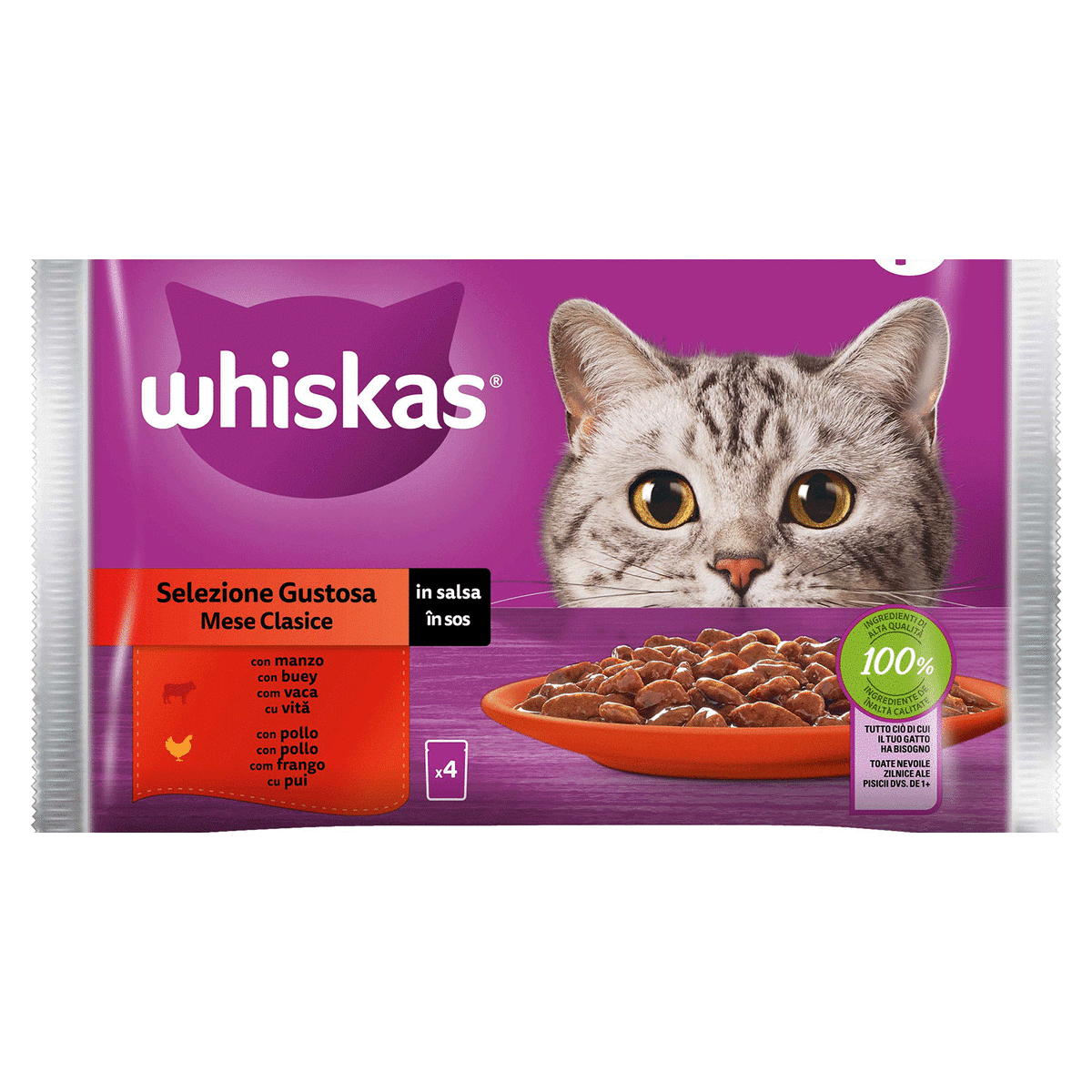 Whiskas Core Selezione Gustosa 4x85gr | L'Isola dei Tesori