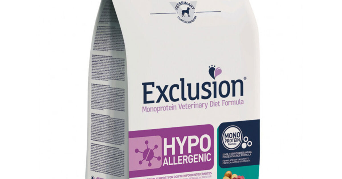 Exclusion Monoprotein Veterinary Diet Hypoallergenic Dog Adult Medium & Large Breed Cervo e ...
