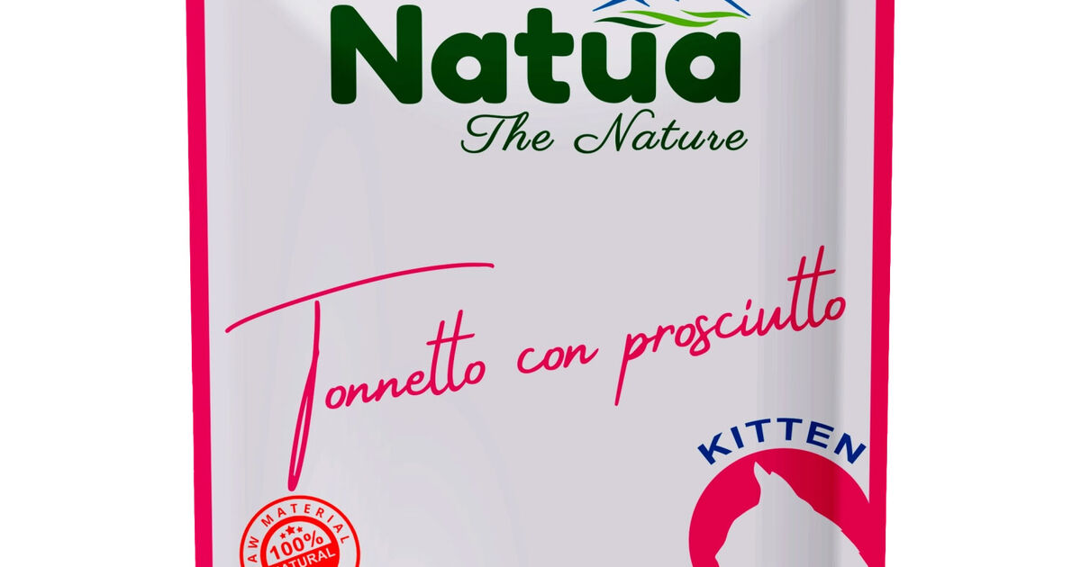 Natua Natural Kitten Tonnetto con prosciutto 70gr|L'Isola dei Tesori