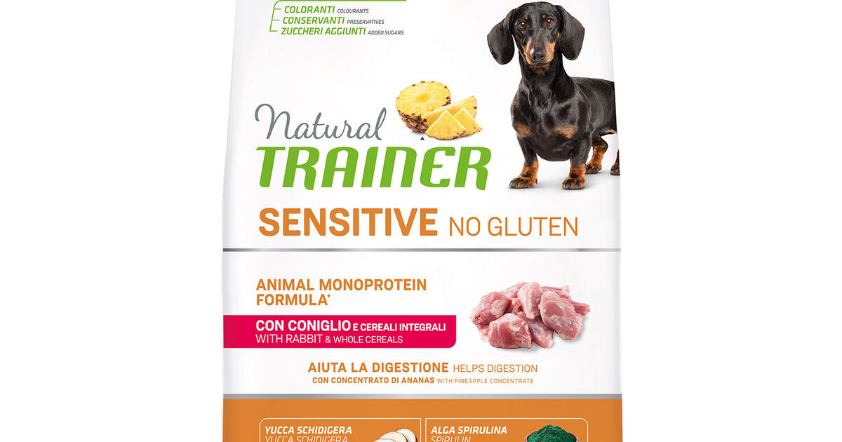 Natural Trainer Dog Adult Mini Sensitive Gluten Free Coniglio 2 kg|L ...