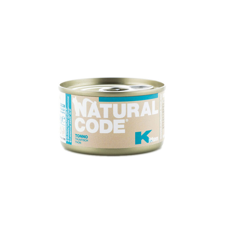 Lattina gattino Natural Code Kitten Tonno 85g| L'Isola dei Tesori