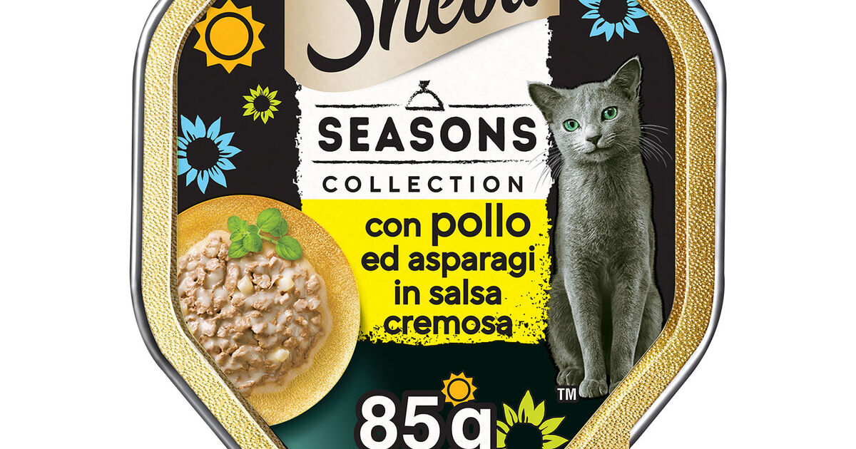Sheba Cat Season Collection con Pollo e Asparagi in salsa cremosa 85 gr ...