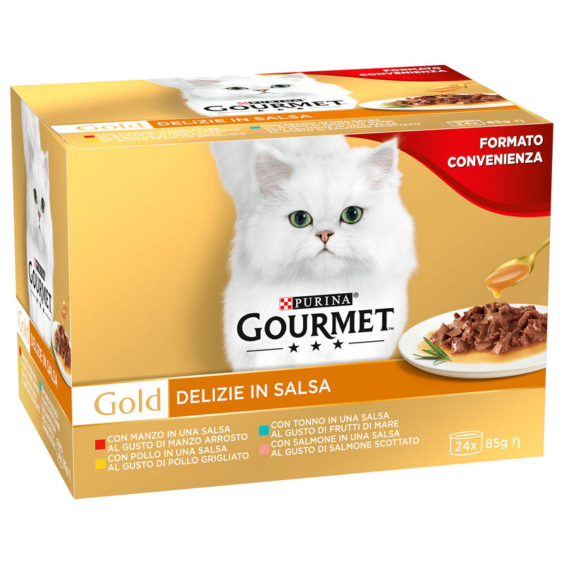 Gourmet Gold Cat Adult Delizie in Salsa 24x85 gr|L'Isola dei Tesori