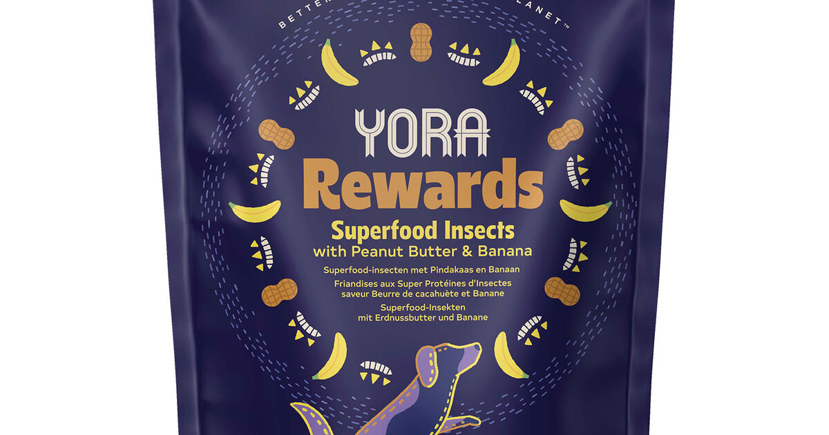 Yora Dog Snack Rewards Insetti Banana e Burro di arachidi 100 gr|L ...