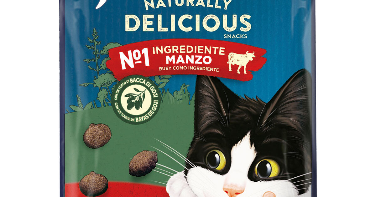 Felix Naturally Delicious Cat Snack con Manzo e Bacche di Goji 50 gr|L ...